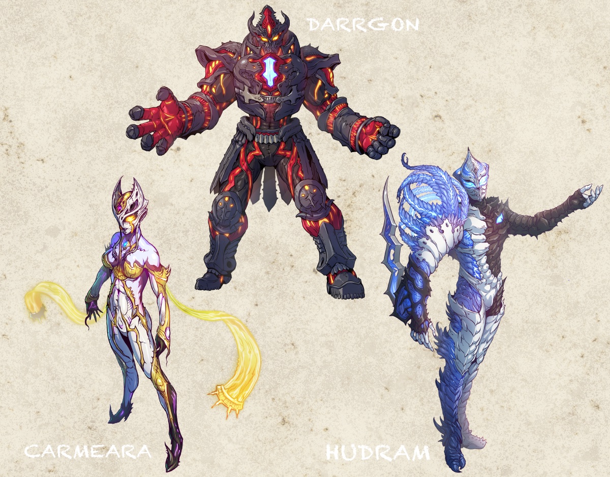 The Big ImageBoard (TBIB) - 1girl 2boys alien arm blade arm scarf armor ...