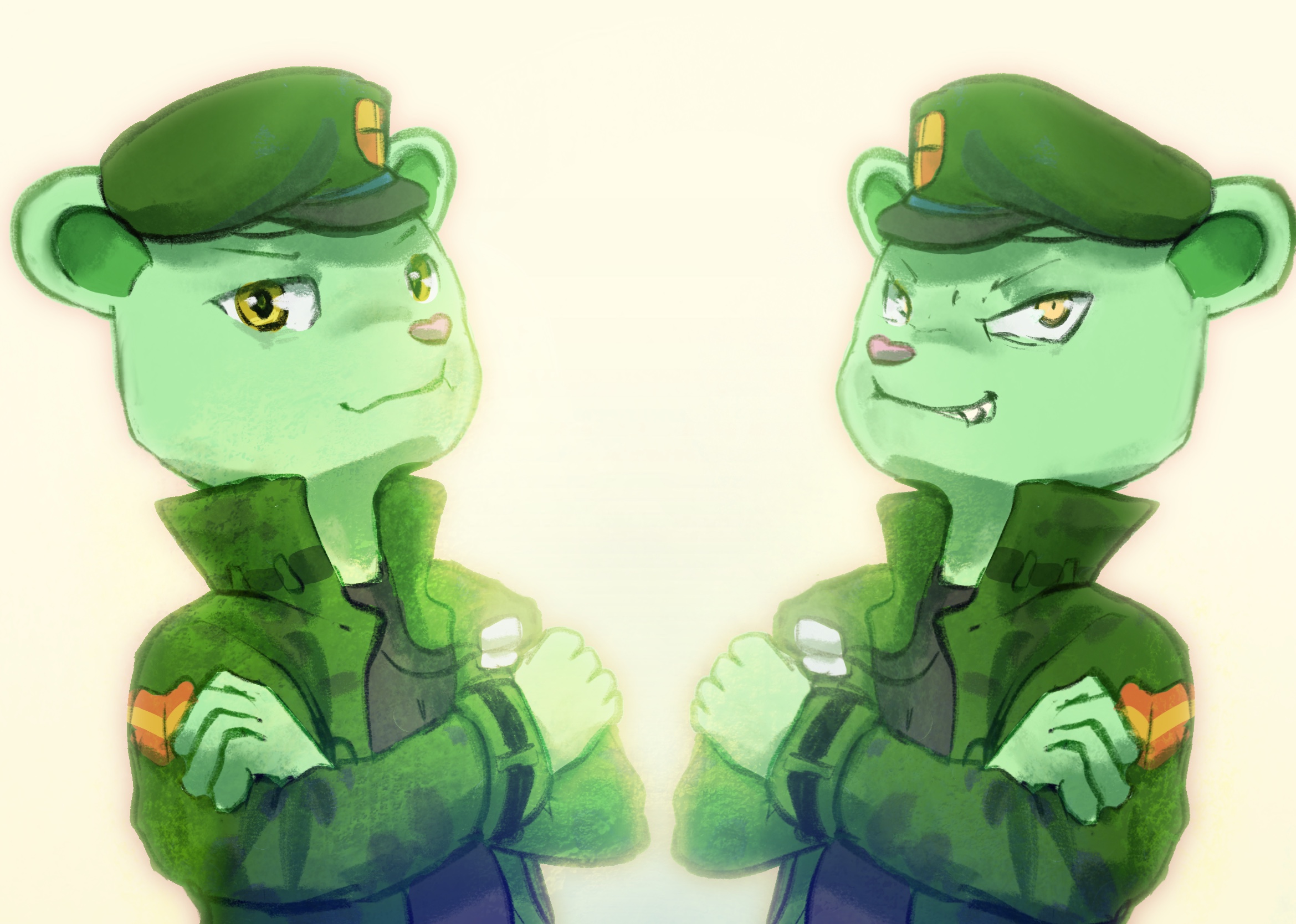 The Big ImageBoard (TBIB) - crossed arms duo flippy (htf) fur green ...