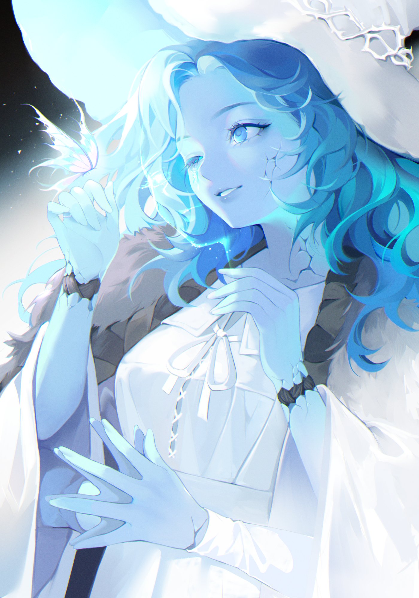 The Big ImageBoard (TBIB) - 1girl bad id bad twitter id blue eyes blue hair blue lips blue skin ...