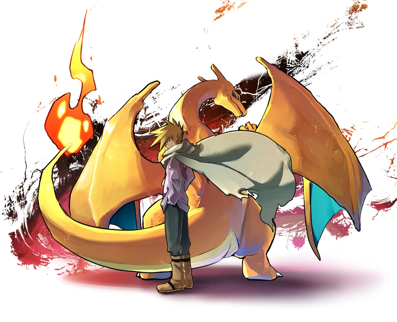 The Big ImageBoard (TBIB) - 1boy black pants blue oak boots brown ...