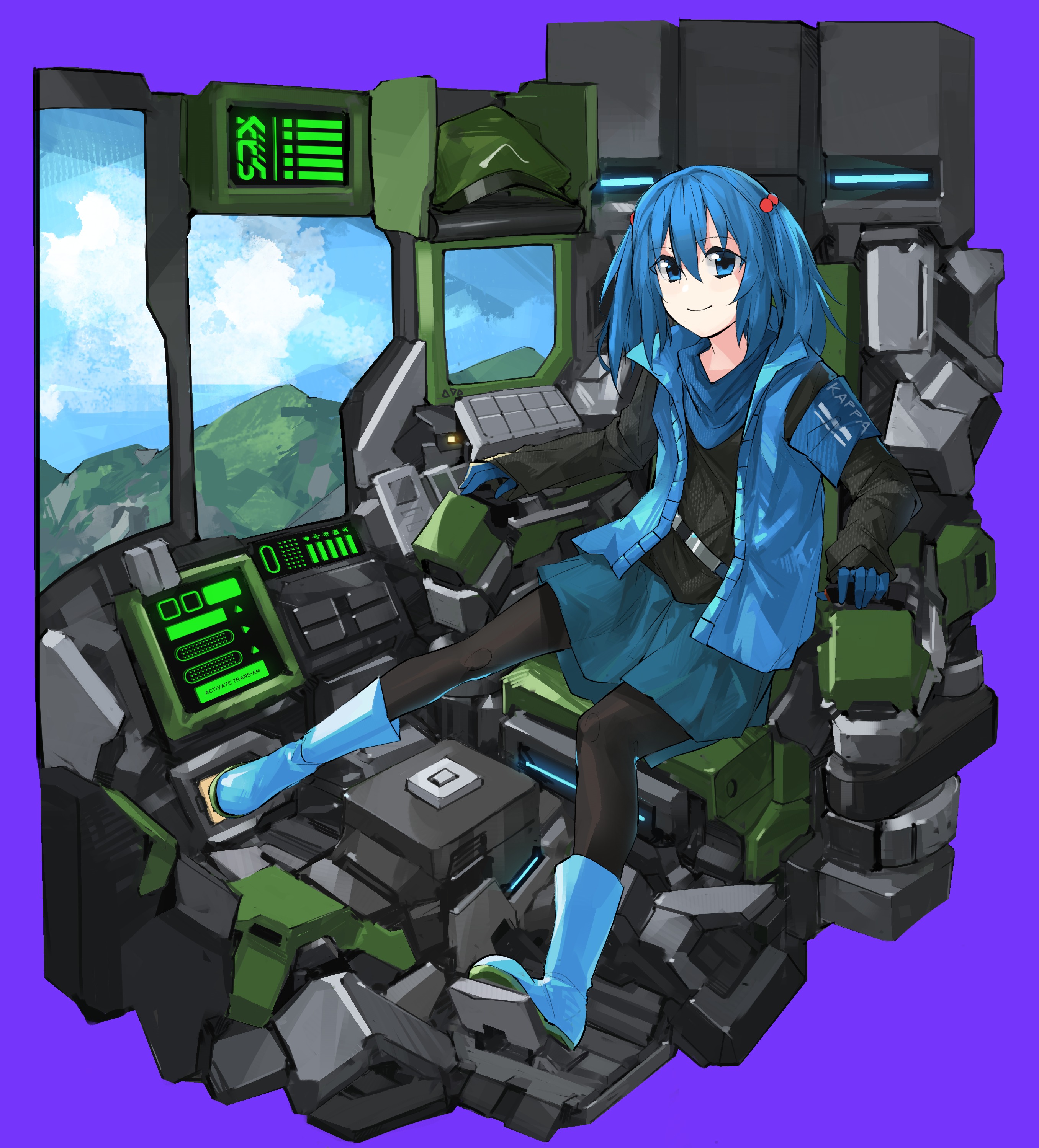 The Big ImageBoard (TBIB) - 1girl absurdres aesur a blue eyes blue hair ...