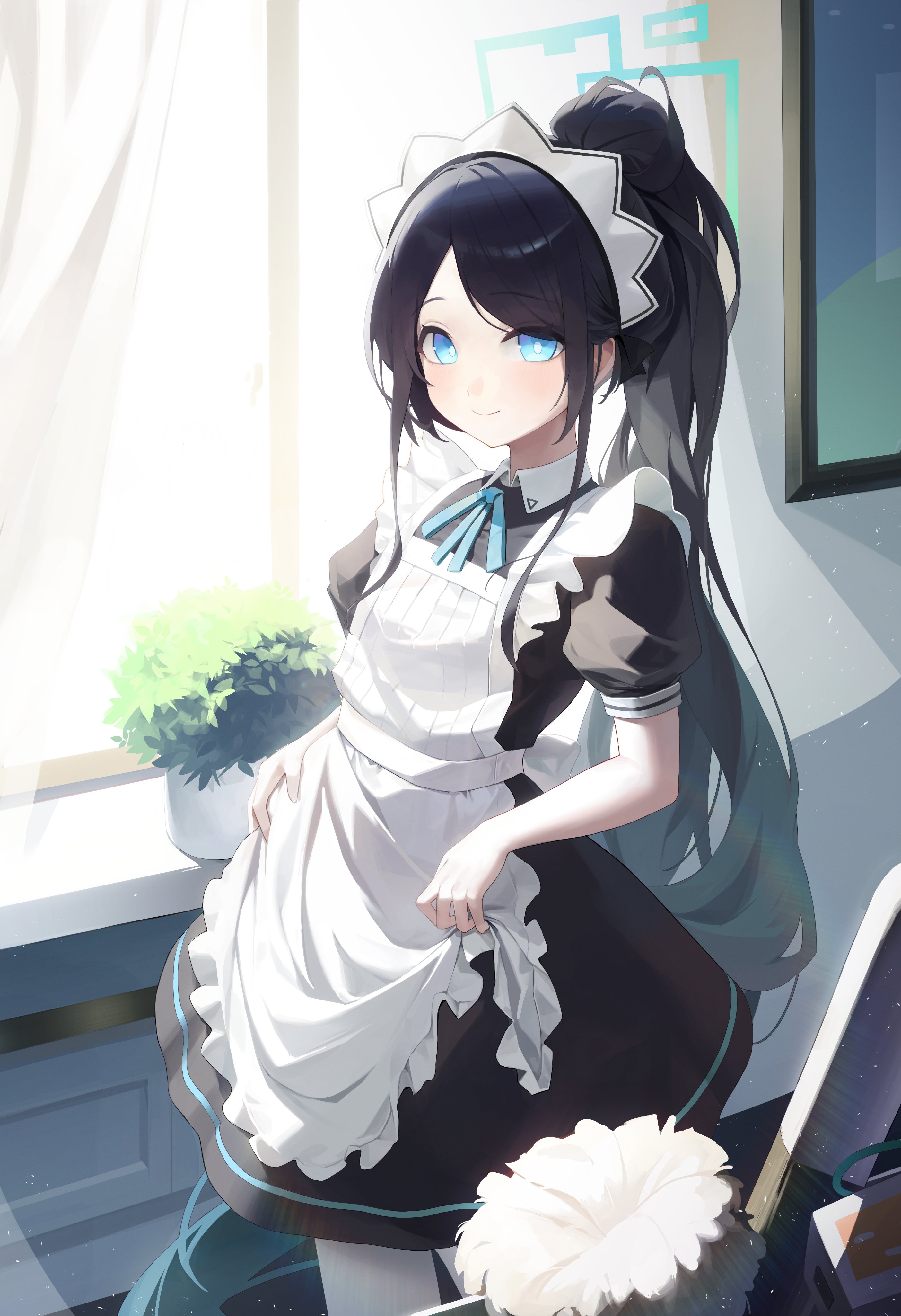 The Big ImageBoard (TBIB) - (robot) (blue archive) 1girl absurdly long hair absurdres apron aris ...