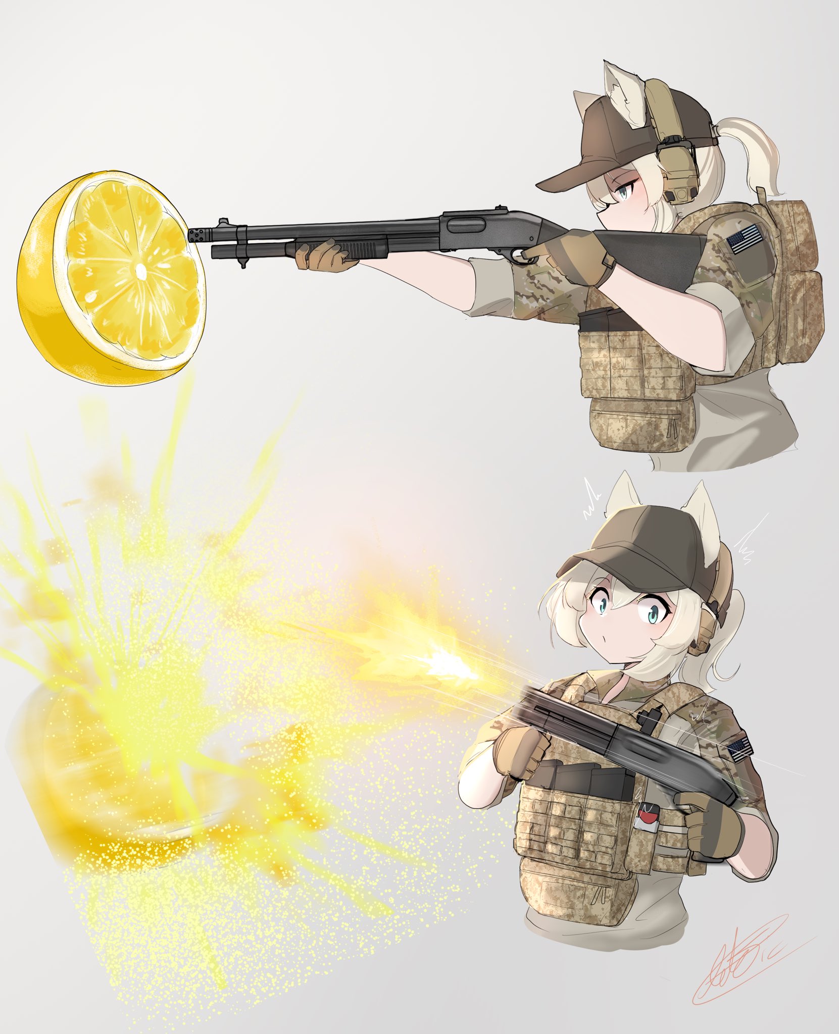 The Big ImageBoard (TBIB) - 1girl american flag arktic bulletproof vest ...