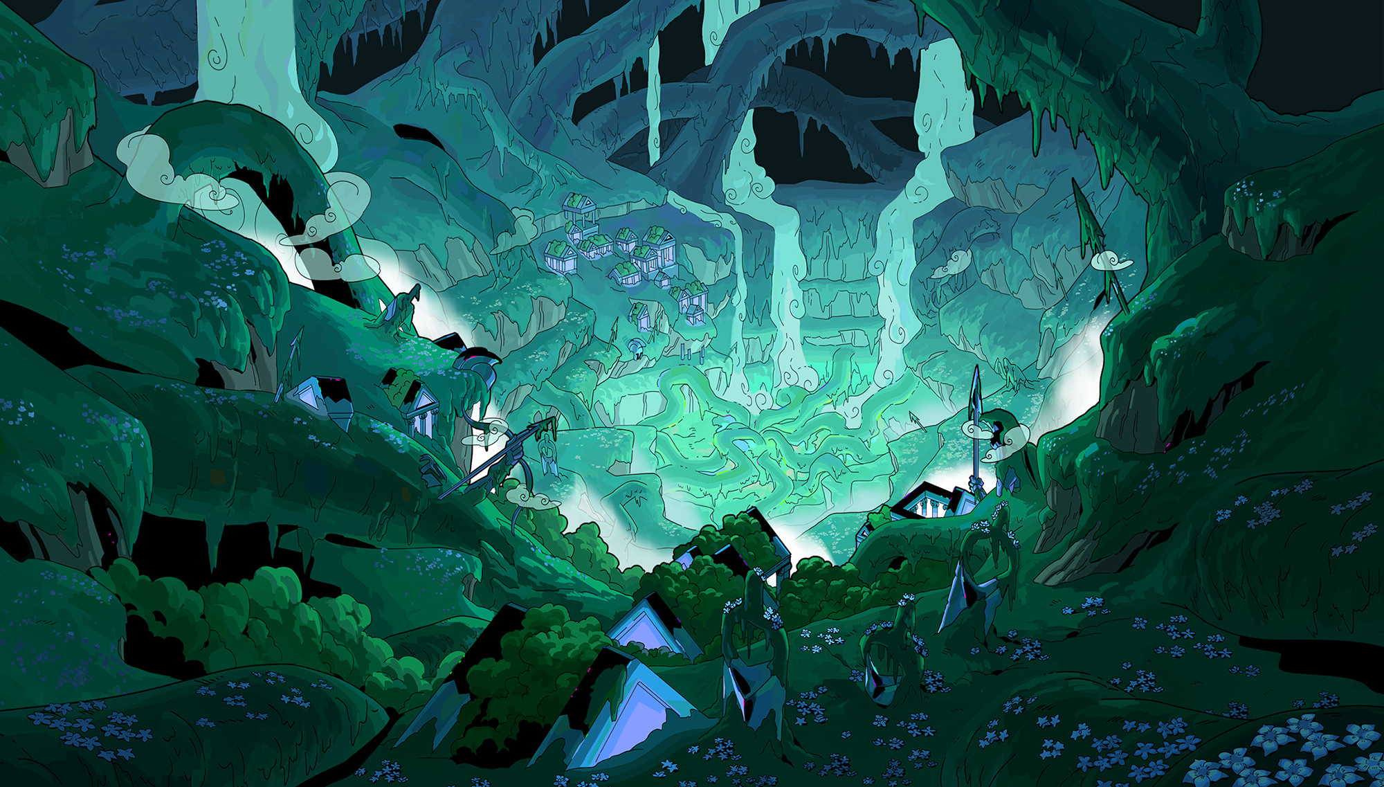 The Big ImageBoard (TBIB) - blue flower building cloud commentary ...
