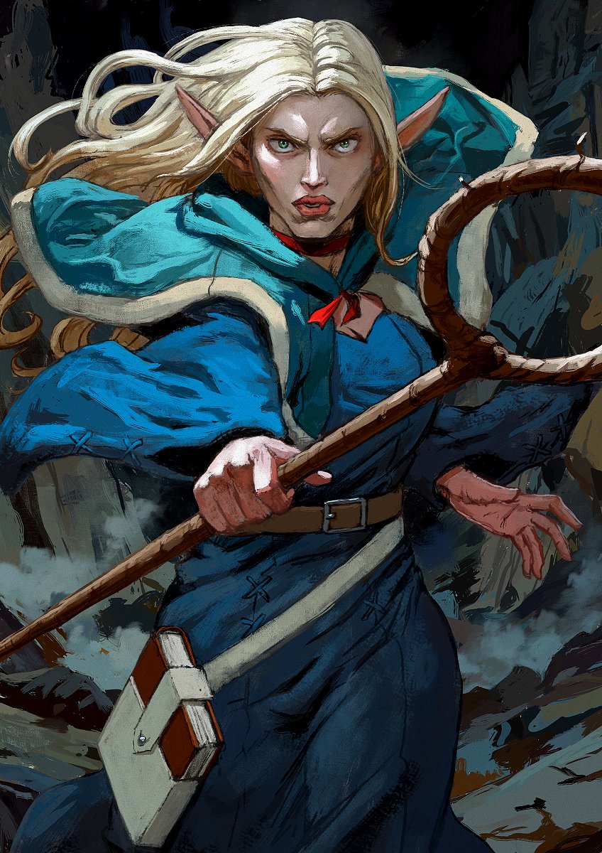 The Big ImageBoard (TBIB) - 1girl ambrosia (dungeon meshi) belt belt buckle blonde hair blue ...