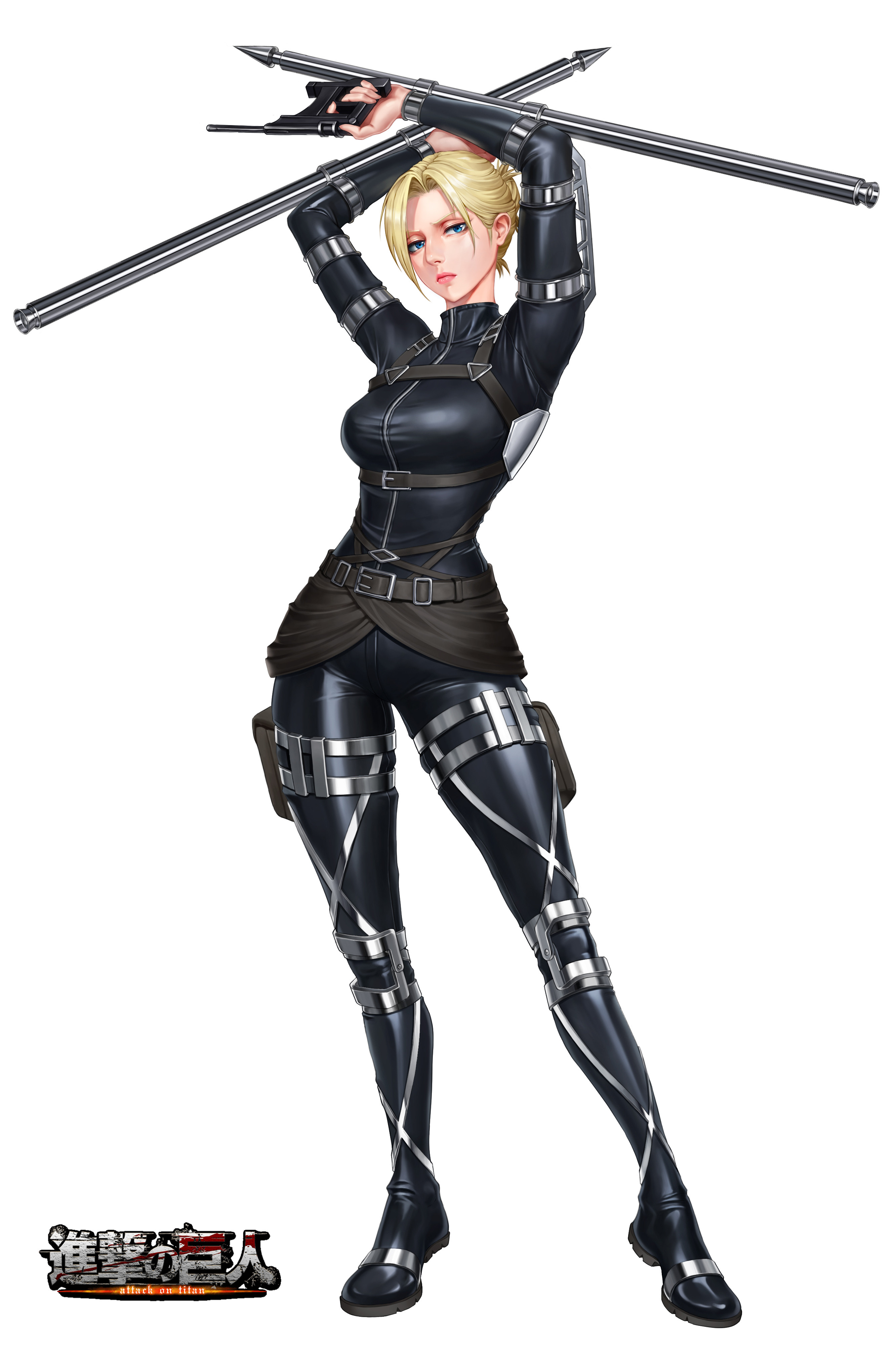 The Big ImageBoard (TBIB) - 1girl 2021 absurdres annie leonhart black bodysuit blonde hair blue ...