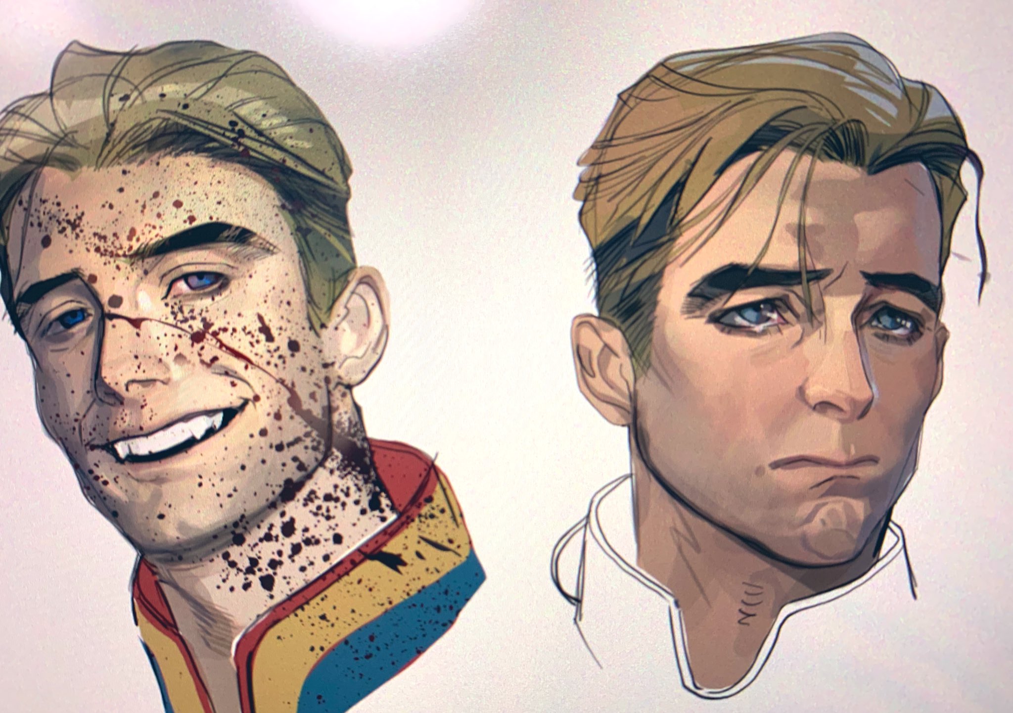 The Big ImageBoard (TBIB) - 1boy blonde hair blood blood on face blue ...