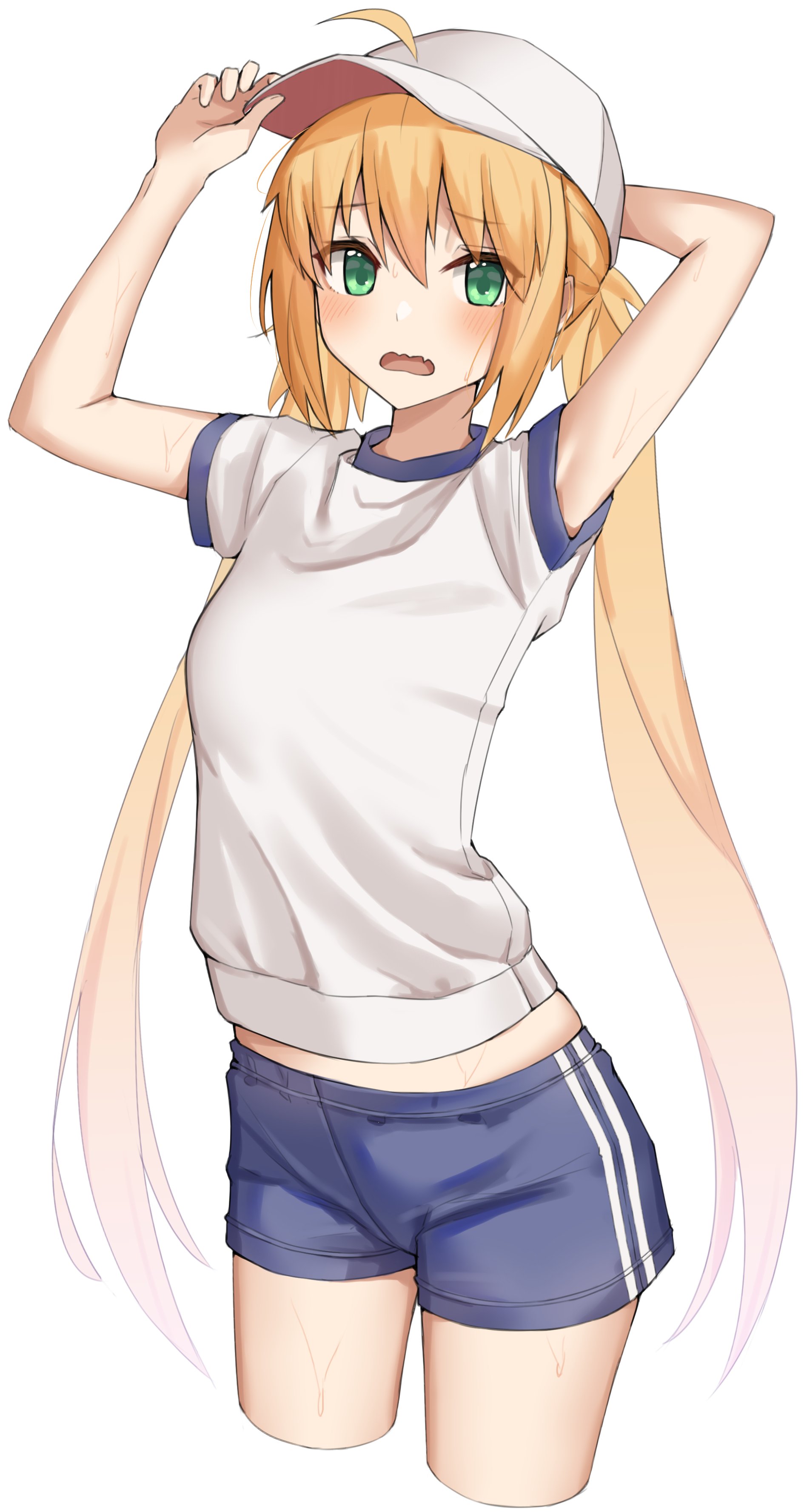 The Big ImageBoard (TBIB) - 1girl absurdres ahoge arms up artoria caster (fate) artoria ...