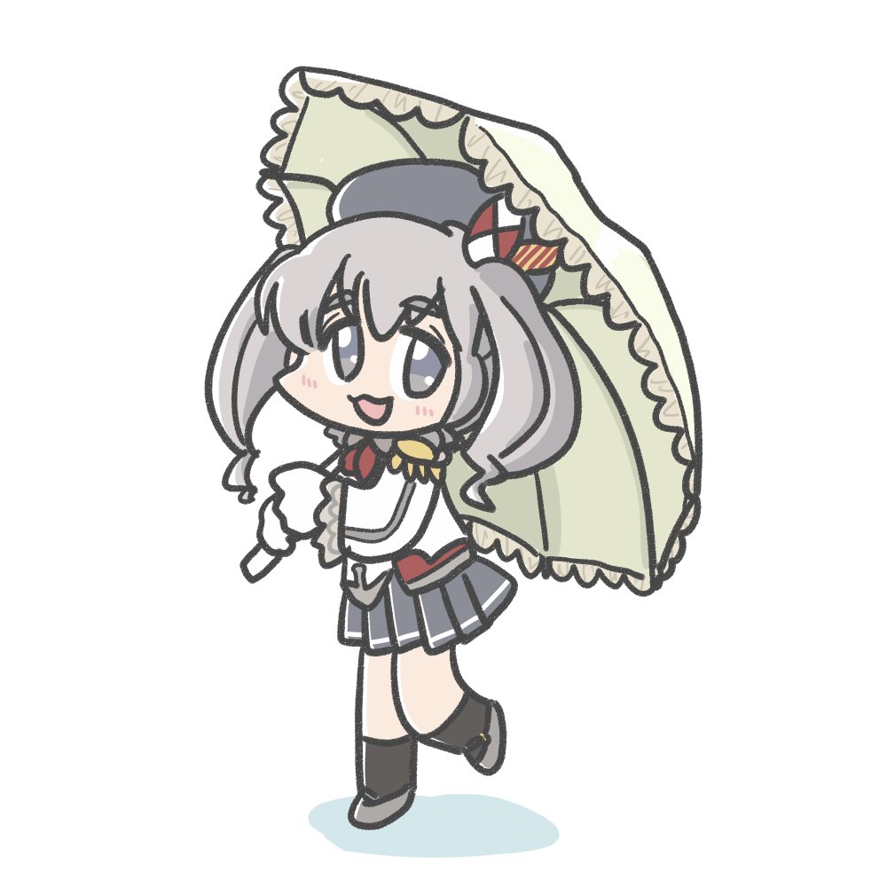 The Big ImageBoard (TBIB) - 1girl :3 beret black hat chibi epaulettes ...