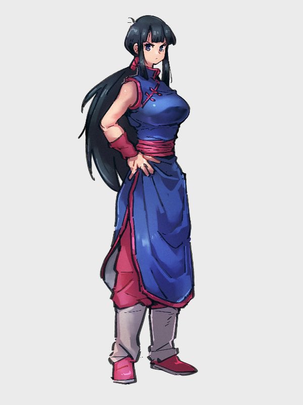 The Big ImageBoard (TBIB) - 1girl black eyes black hair blue dress ...