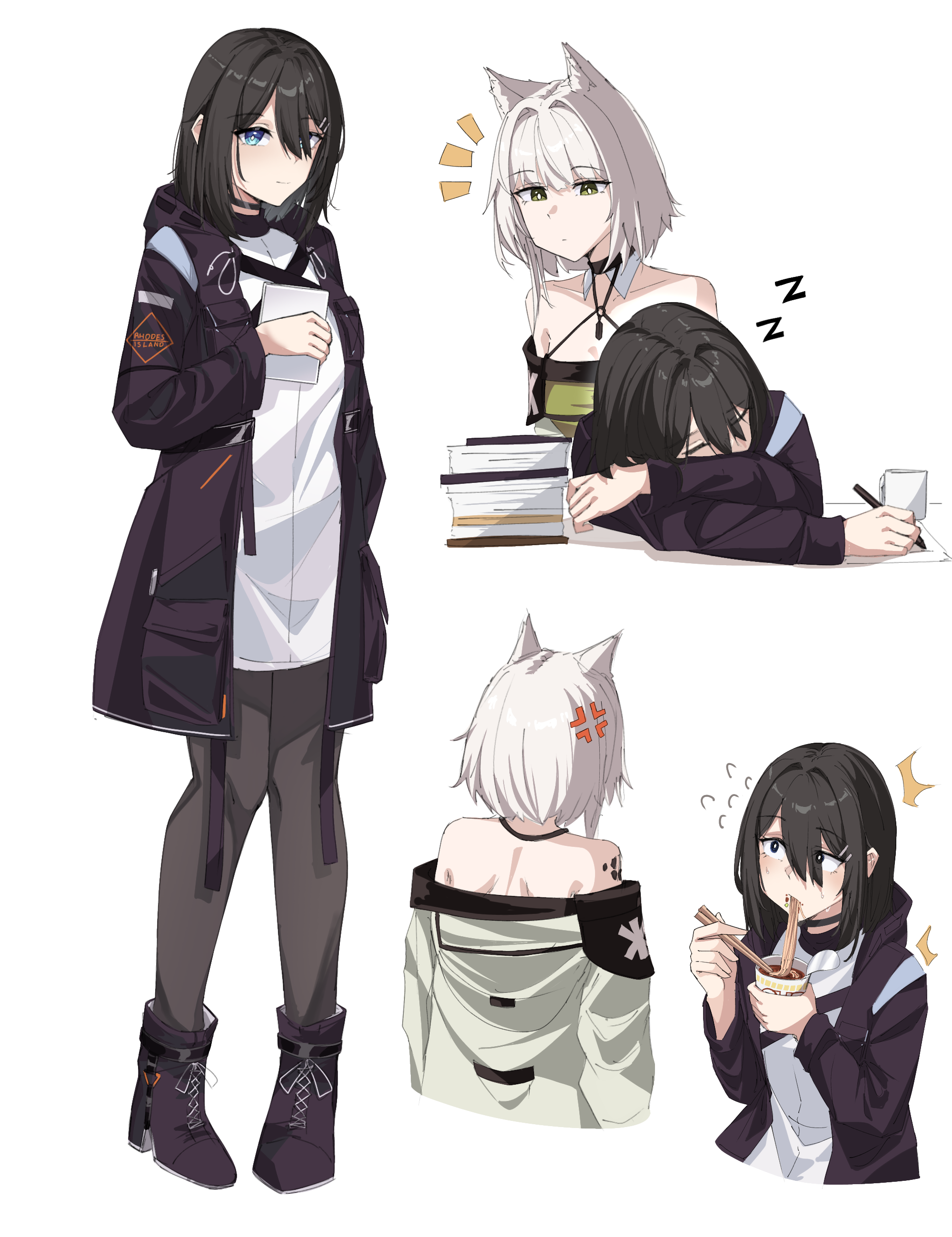 The Big ImageBoard (TBIB) - 2girls ^^^ absurdres anger vein angry animal ears ankle boots ...