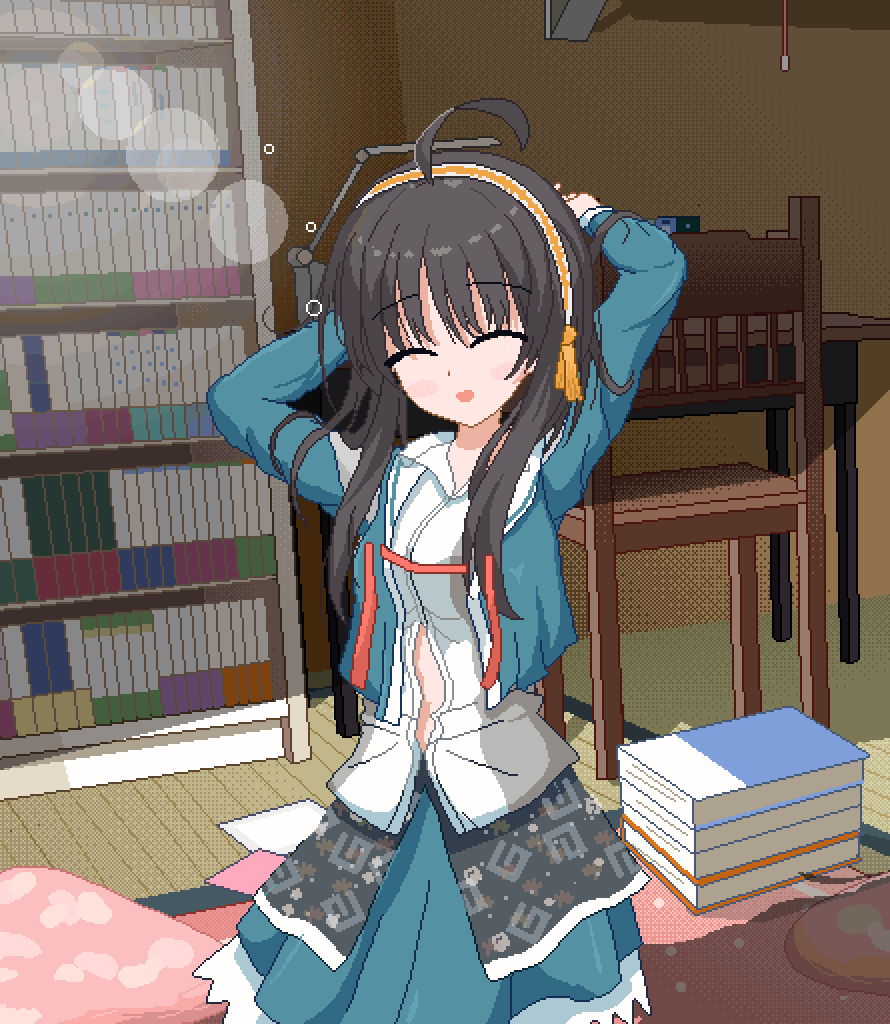 The Big ImageBoard (TBIB) - 1girl ahoge animated animated gif aqua ...