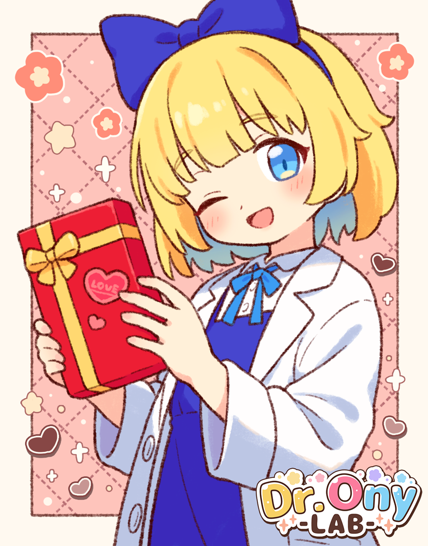 The Big ImageBoard (TBIB) - 1girl :d blonde hair blue bow blue dress blue eyes blue hair blue ...
