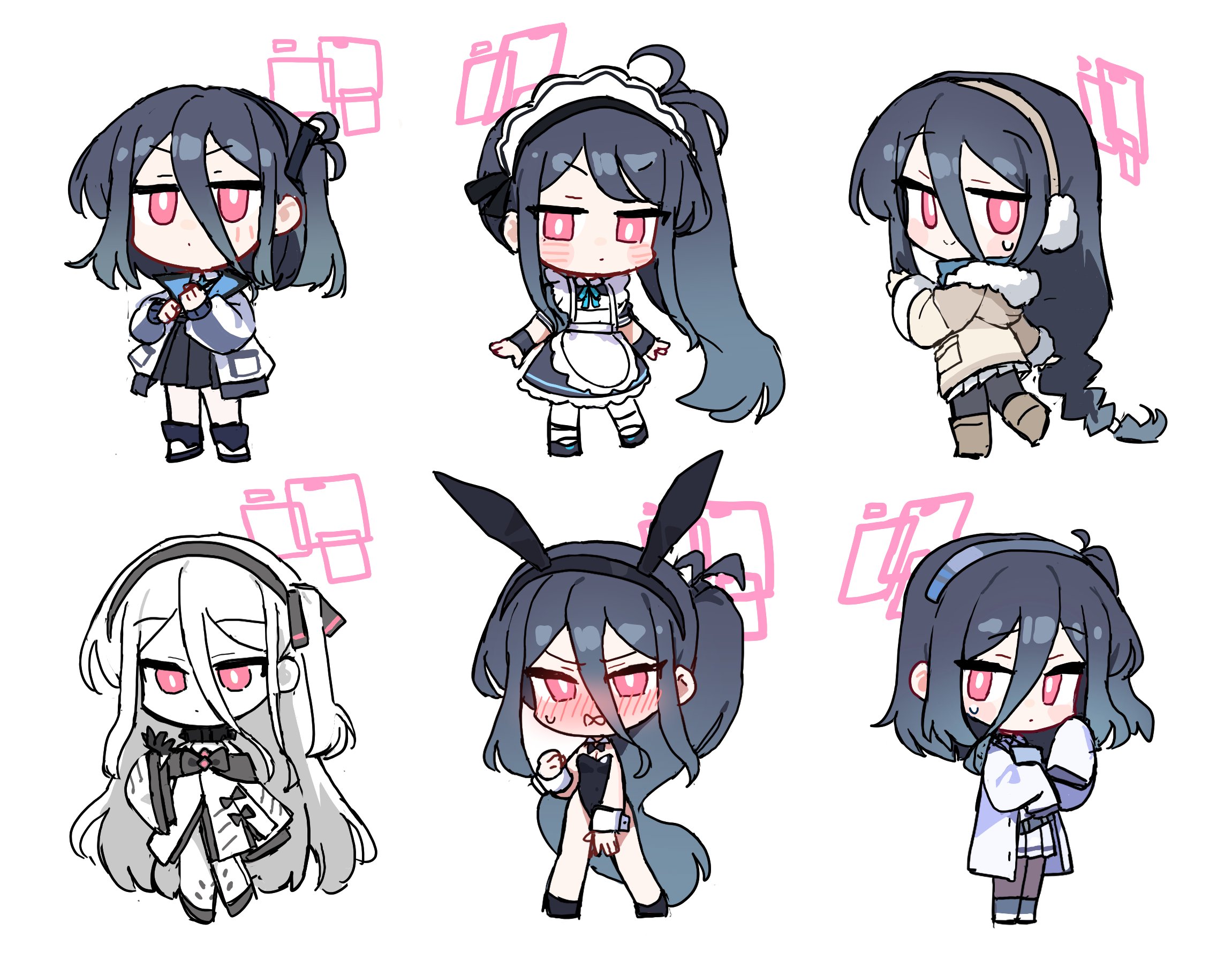 The Big ImageBoard (TBIB) - 1girl absurdly long hair alternate costume animal ears apron aris ...