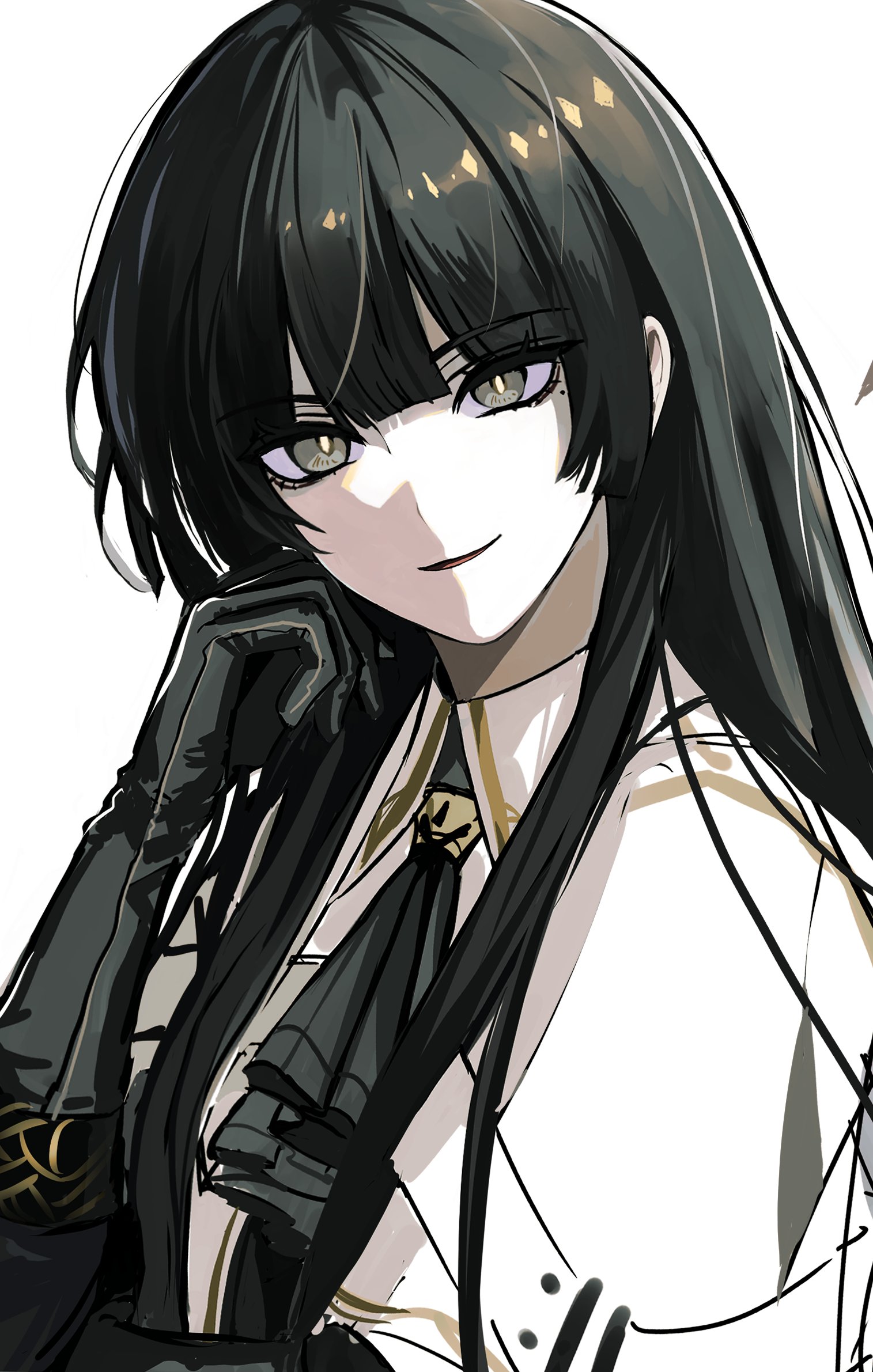 The Big ImageBoard (TBIB) - 1girl arknights ascot black ascot black eyes black gloves black hair ...