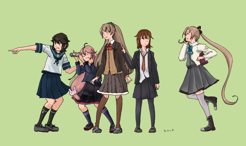 The Big ImageBoard (TBIB) - 5girls ahoge akigumo (kancolle) anchor ...