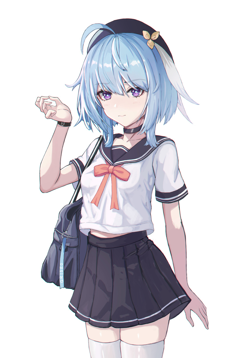 The Big ImageBoard (TBIB) - 1girl absurdres ahoge alternate hairstyle bag bangs beret black ...