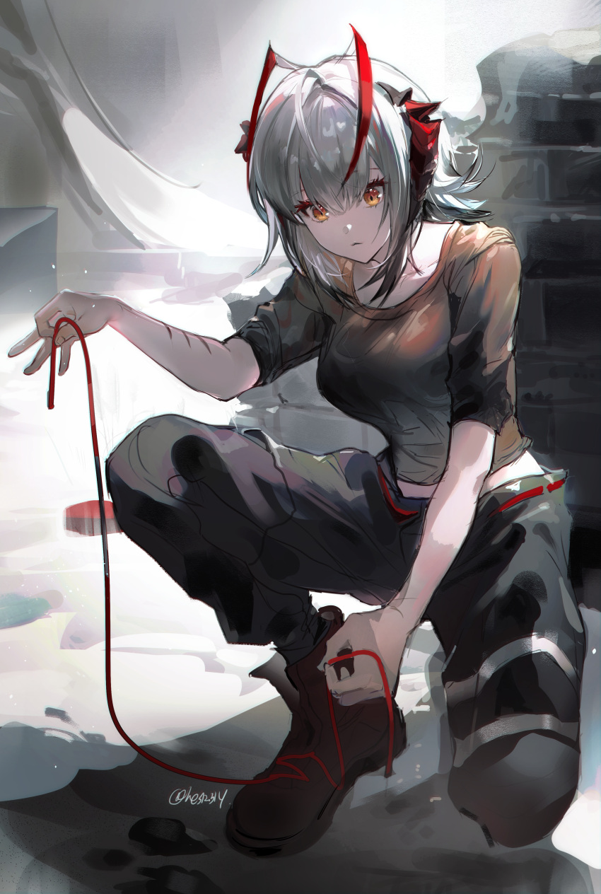 The Big Imageboard Tbib 1girl Absurdres Ahoge Antennae Arknights