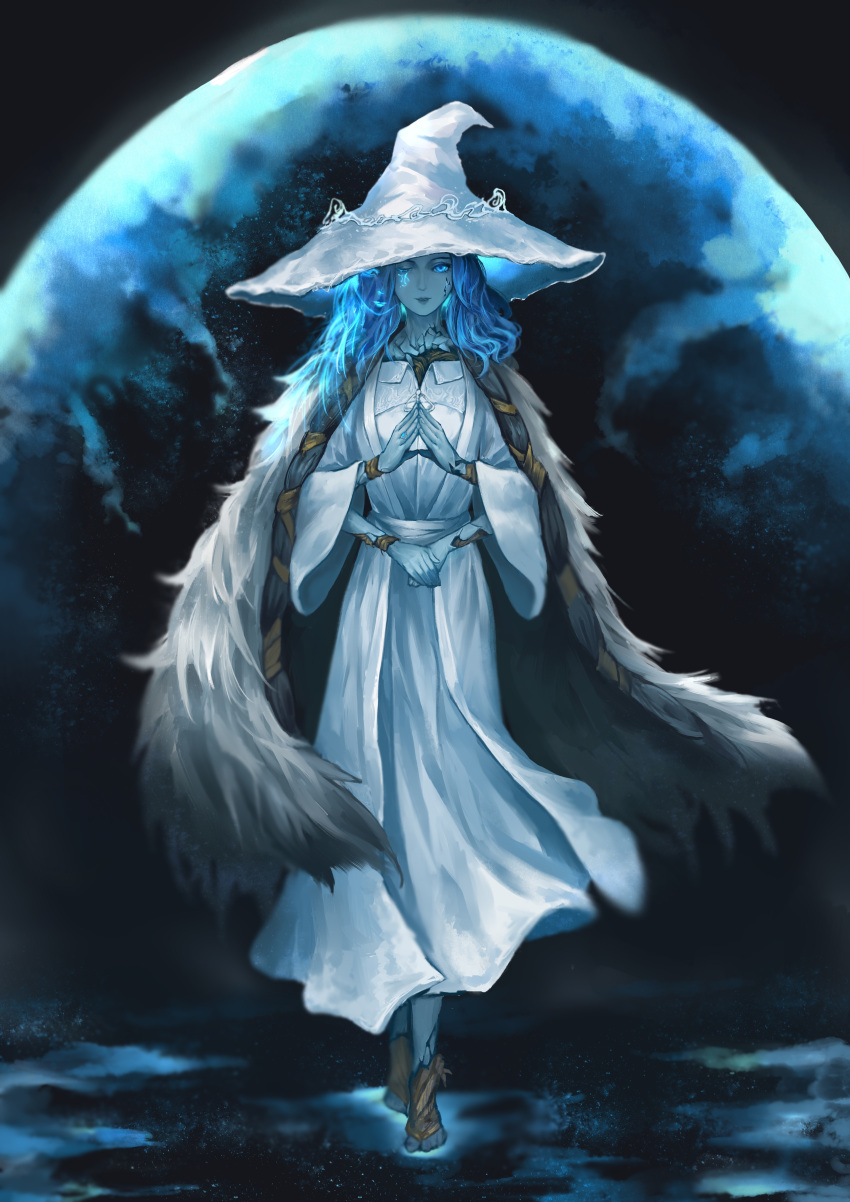 The Big ImageBoard (TBIB) - 1girl absurdres black background blue eyes blue hair blue skin blue ...