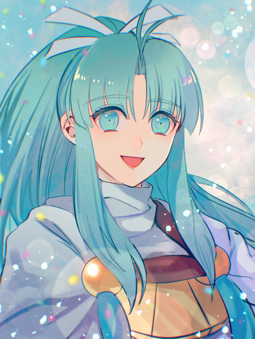 The Big Imageboard Tbib 1girl Blue Eyes Blue Hair Breasts Cape