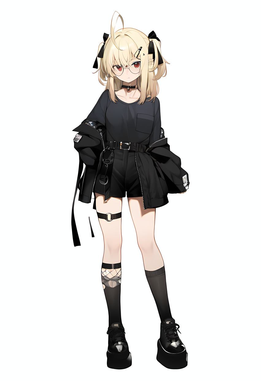 The Big ImageBoard (TBIB) - 1girl absurdres ahoge ai-generated belt black belt black choker ...