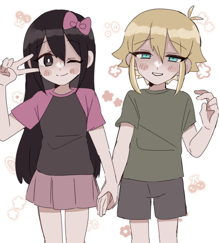 The Big ImageBoard (TBIB) - 1boy 1girl aged down andou (sino spkt) antenna hair aqua eyes aubrey ...