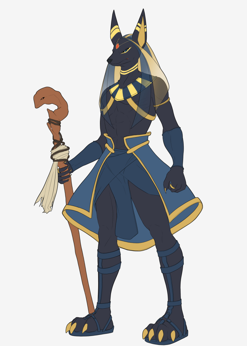 The Big ImageBoard (TBIB) - 2022 anthro anubian jackal anubis black body blue eyes canid canine ...