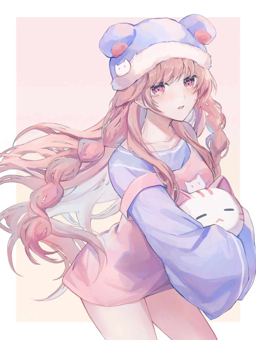 The Big Imageboard Tbib 1girl O Bangs Blue Headwear Border Braid