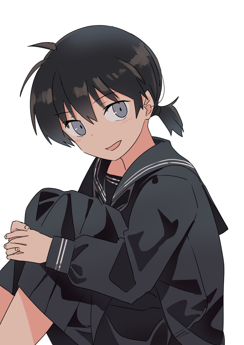 The Big ImageBoard (TBIB) - absurdres black hair black sailor collar black serafuku black shirt ...