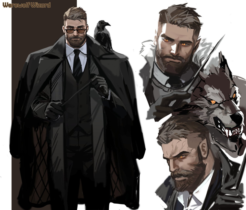 The Big ImageBoard (TBIB) - 1boy animal beard brown eyes brown hair ...