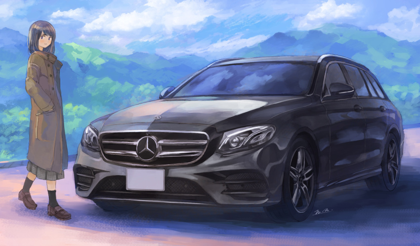 The Big ImageBoard (TBIB) - 1girl black hair car closed mouth ...