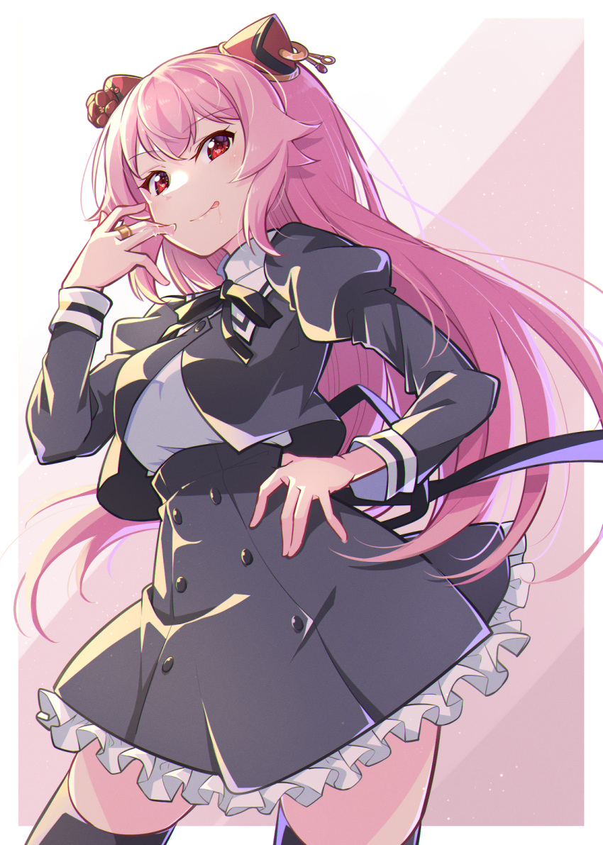 The Big ImageBoard (TBIB) - 1girl :q assault lily bangs black ribbon black skirt black ...