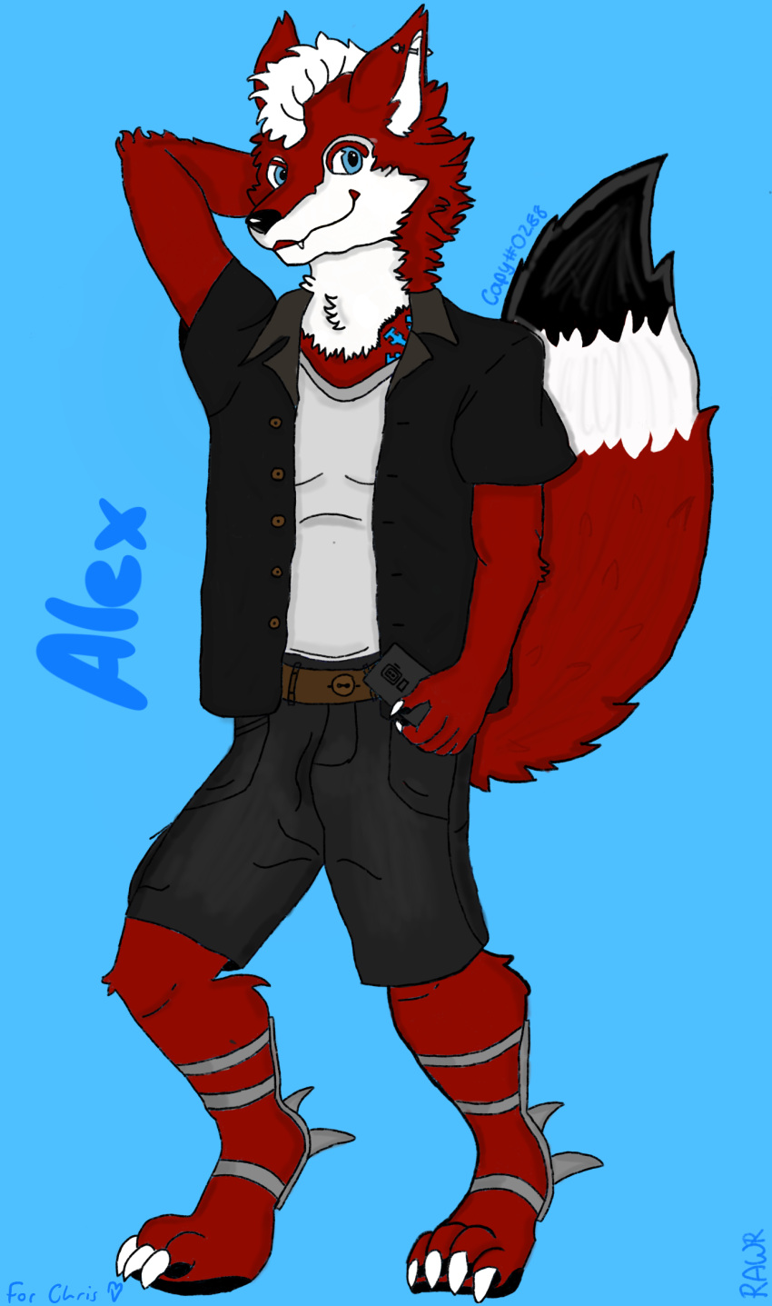 The Big ImageBoard (TBIB) - anthro canid canine countershading fox hi res hybrid male mammal ...