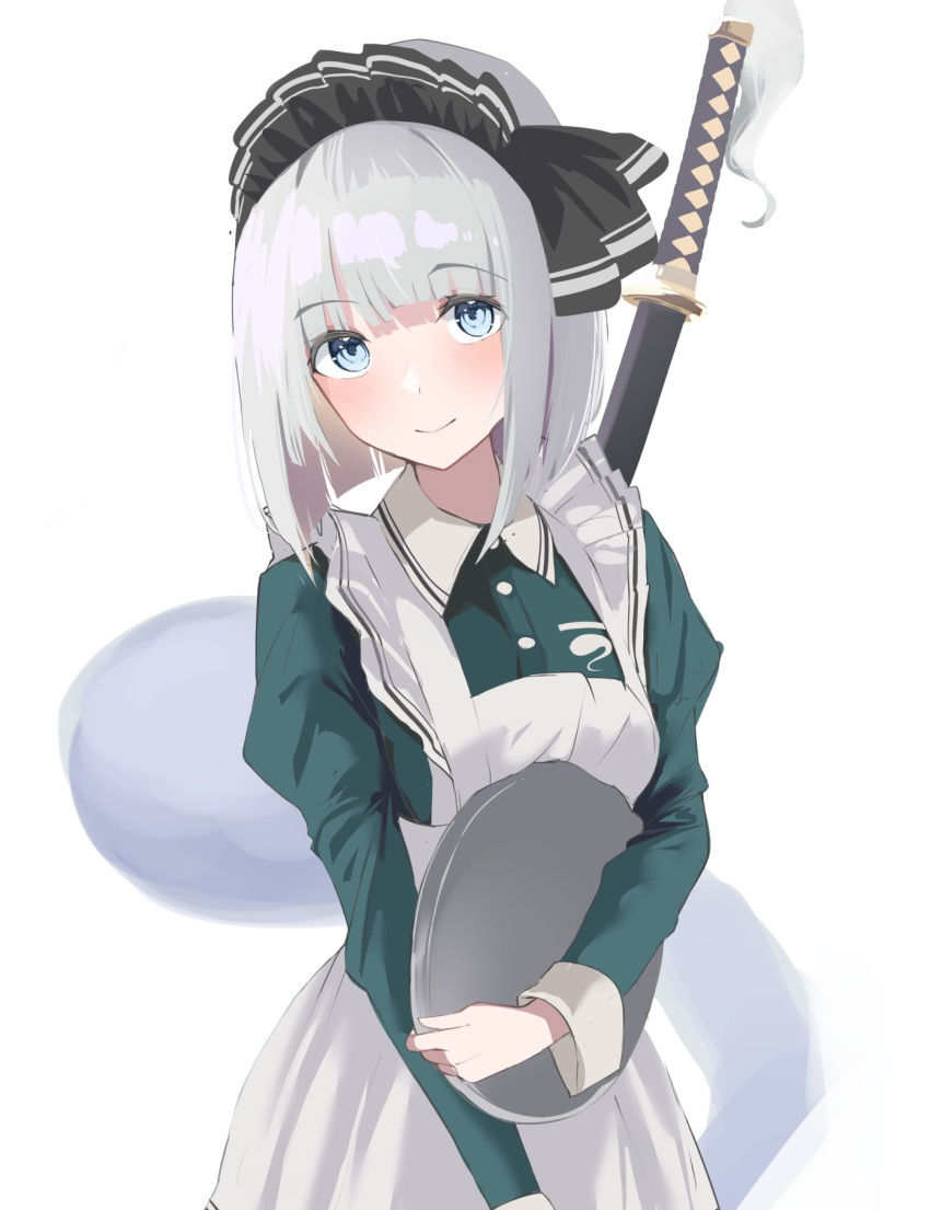 The Big ImageBoard (TBIB) - 1girl 258n alternate costume apron bangs black hairband blunt bangs ...