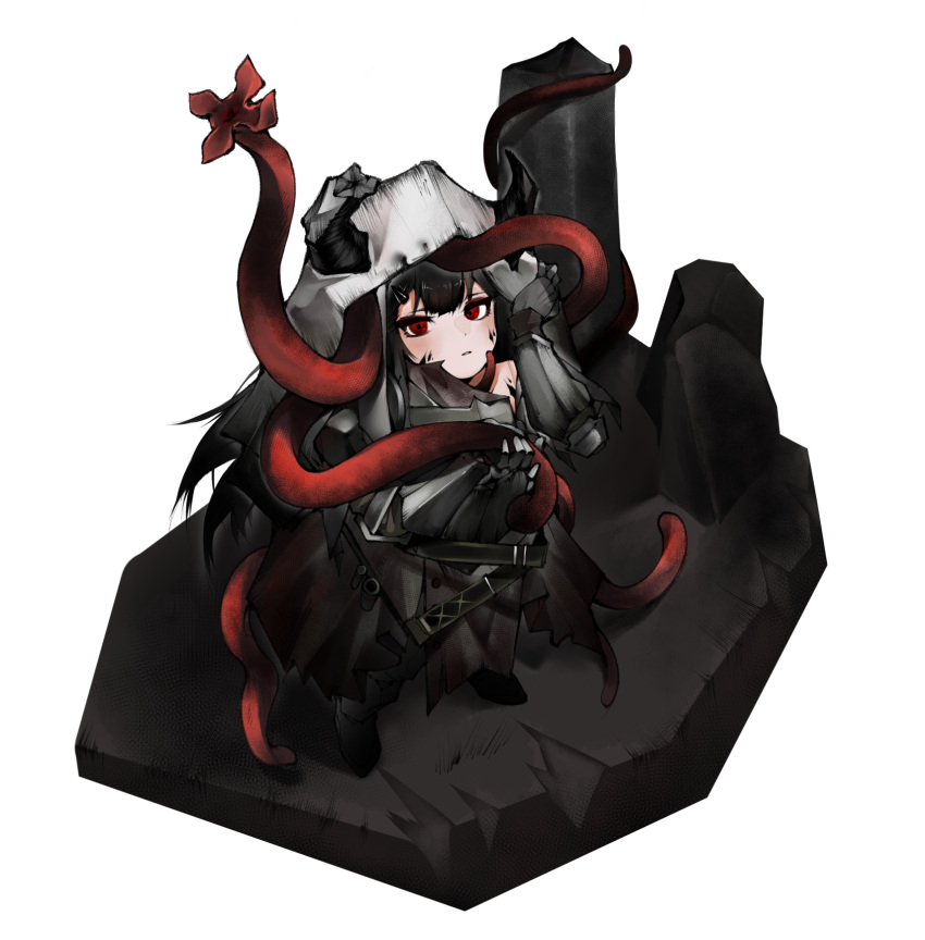 The Big ImageBoard (TBIB) - 1girl arknights belt black belt black coat black hair coat essence ...