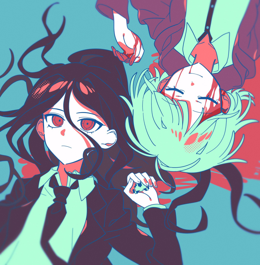 The Big ImageBoard (TBIB) - 1boy 1girl arare (op ed 000) bangs black hair black jacket black ...