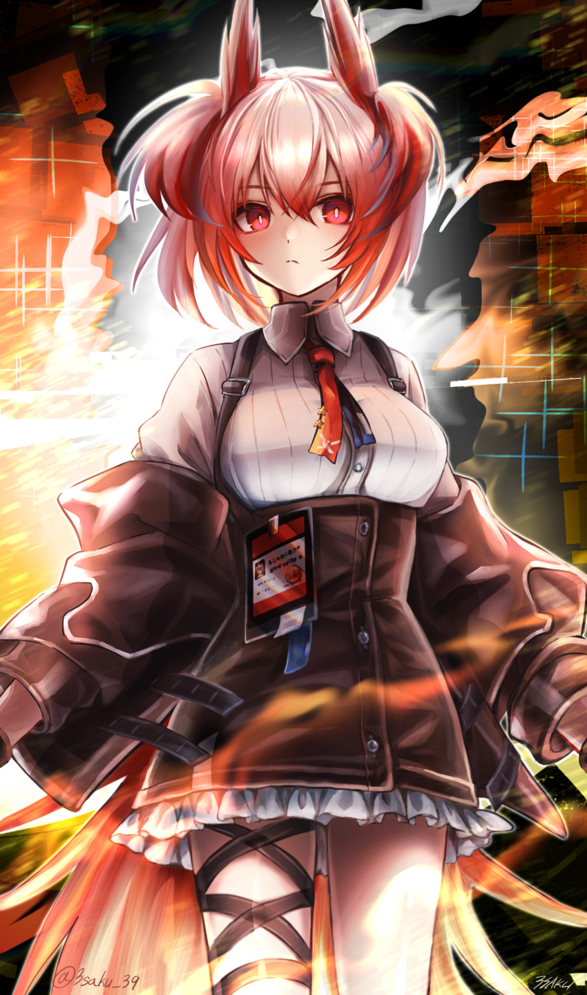 The Big ImageBoard (TBIB) - 1girl 3 (sanyako1) absurdres arknights black coat black skirt ...