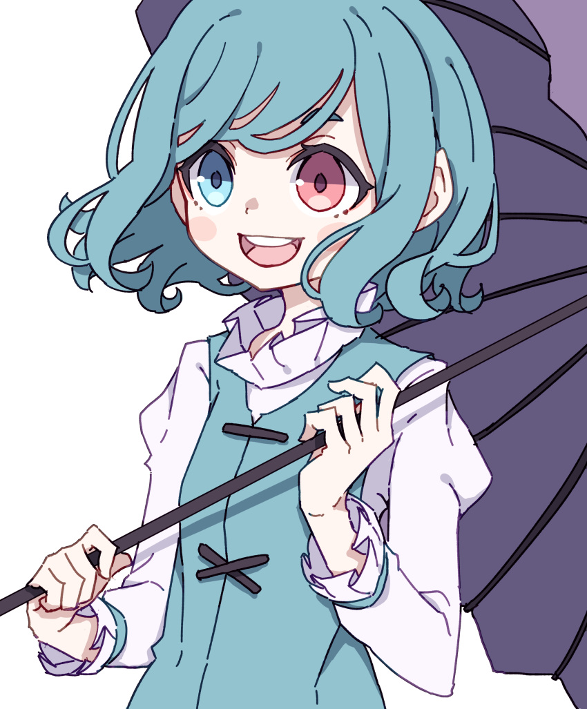 The Big ImageBoard (TBIB) - 1girl absurdres aqua vest blue eyes blue hair blush stickers ...