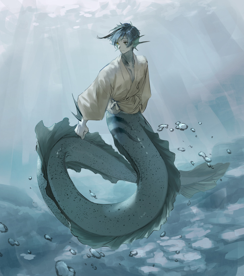 The Big ImageBoard (TBIB) - 1boy absurdres air bubble alternate form ...