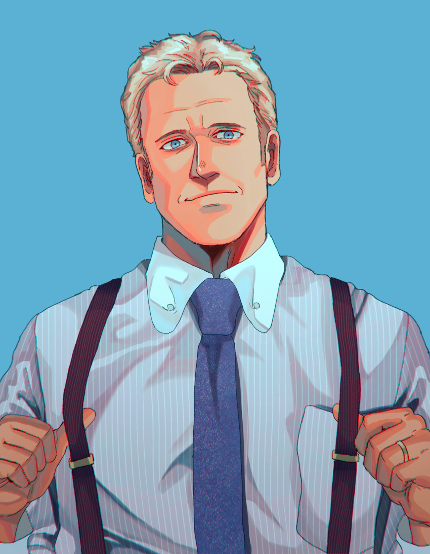 The Big ImageBoard (TBIB) - 1boy animification better call saul blonde hair blue background blue ...