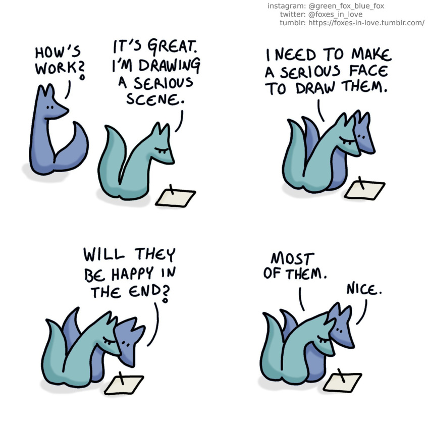 The Big Imageboard Tbib 11 Ambiguous Gender Blue Body Blue Fox Foxes In Love Blue Fur