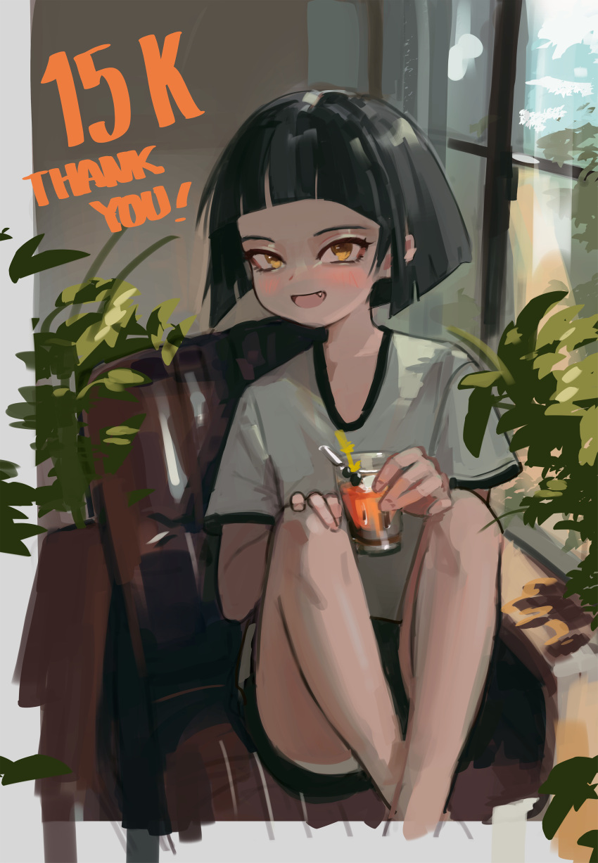 The Big Imageboard Tbib 1girl D Absurdres Armchair Bangs Black