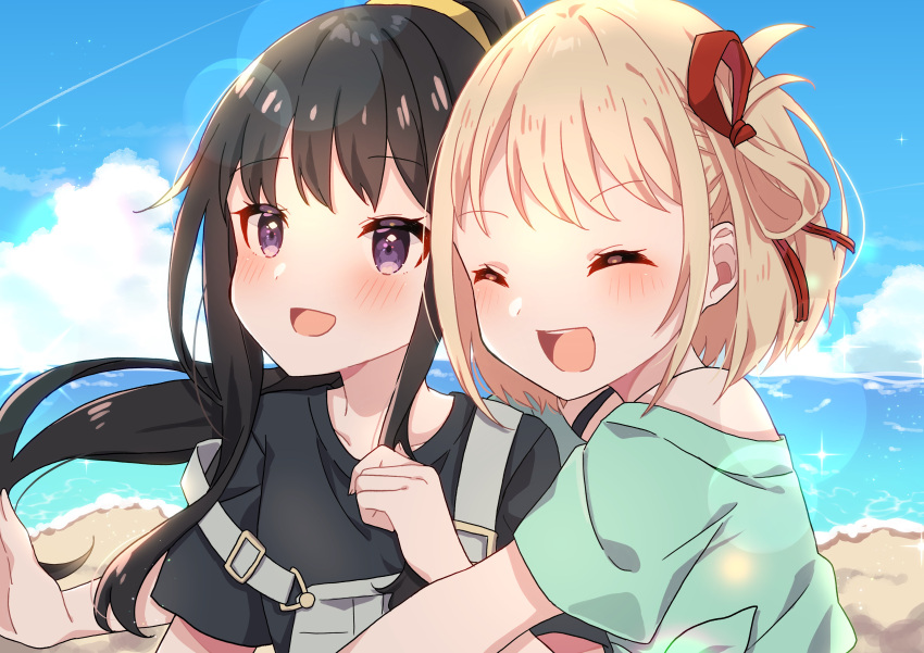 The Big ImageBoard (TBIB) - 2girls :d absurdres aged down alternate costume black hair blonde ...