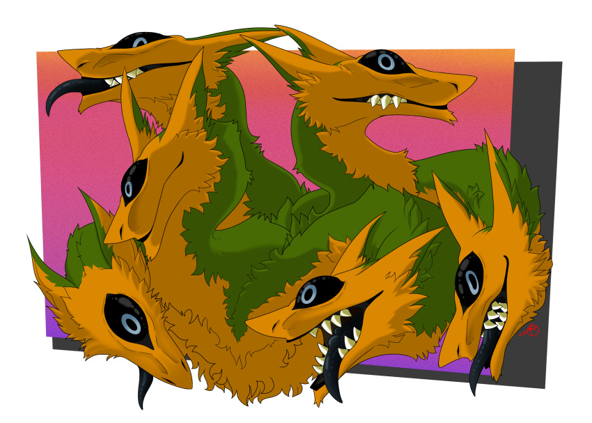 The Big ImageBoard (TBIB) - 1 eye 6 heads absurd res alpha channel anthro black sclera blue ...