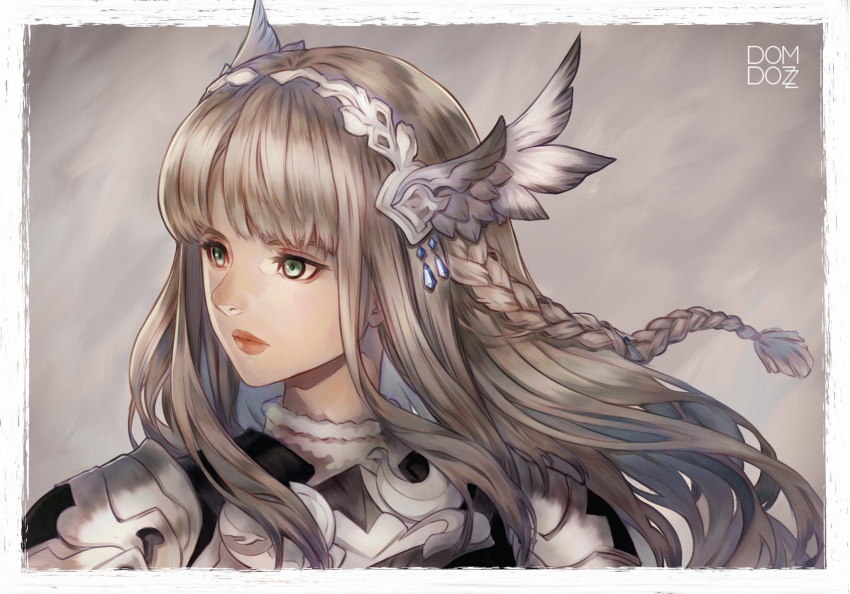 The Big ImageBoard (TBIB) - 1girl armor armored dress blonde hair braid ...