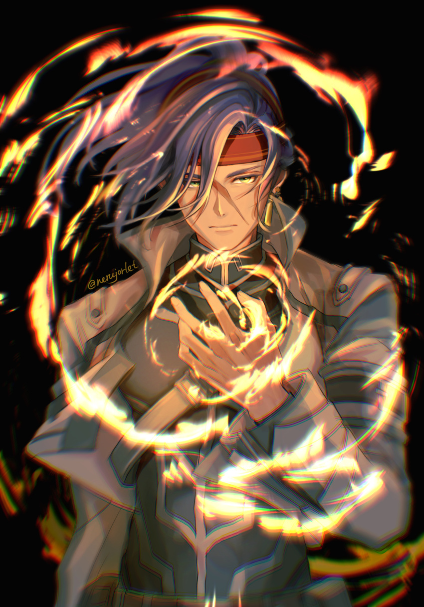 The Big ImageBoard (TBIB) - 1boy black background earrings eiyuu ...