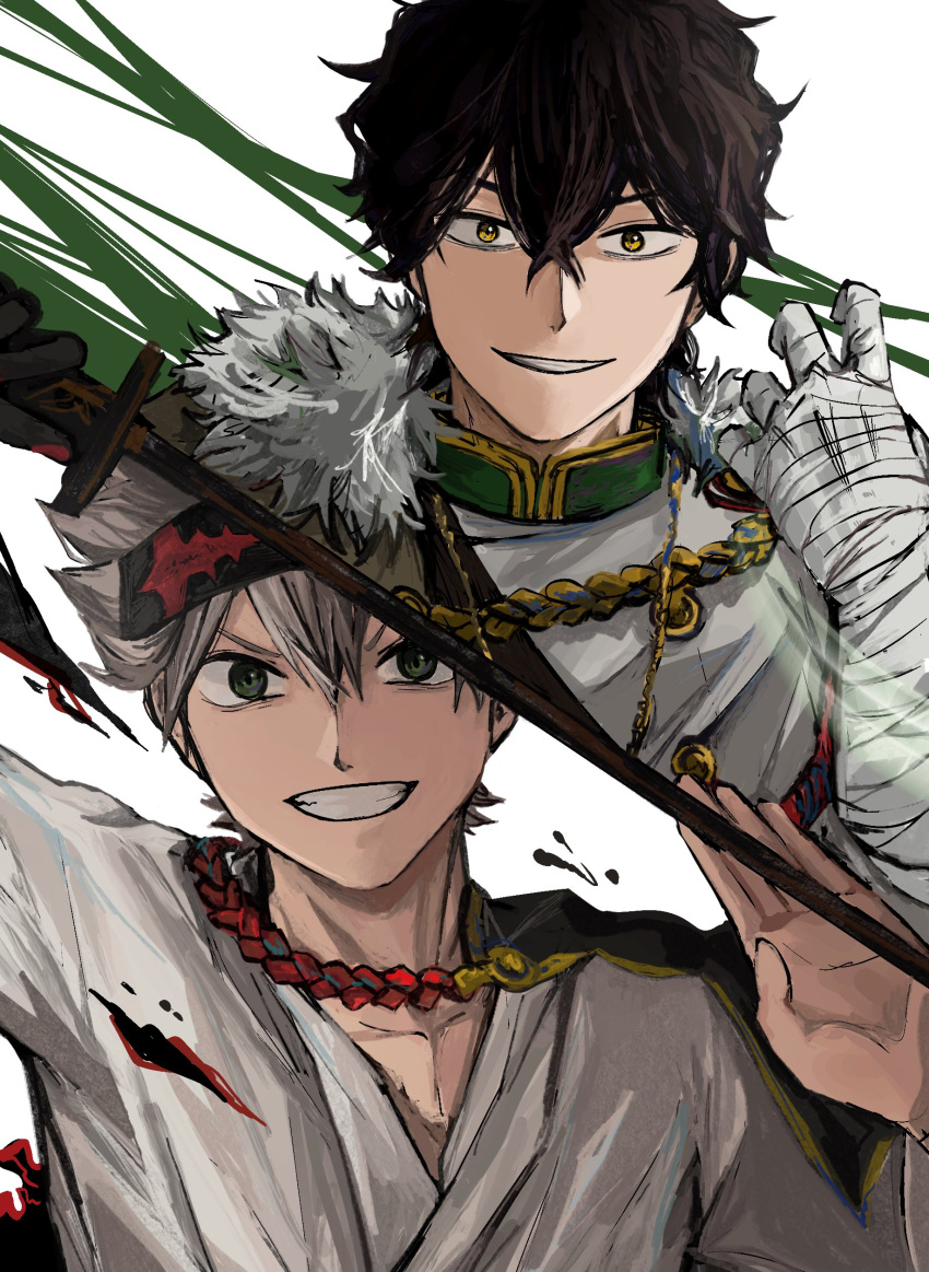 The Big ImageBoard (TBIB) - 2boys absurdres asta (black clover) bandaged arm bandages black ...