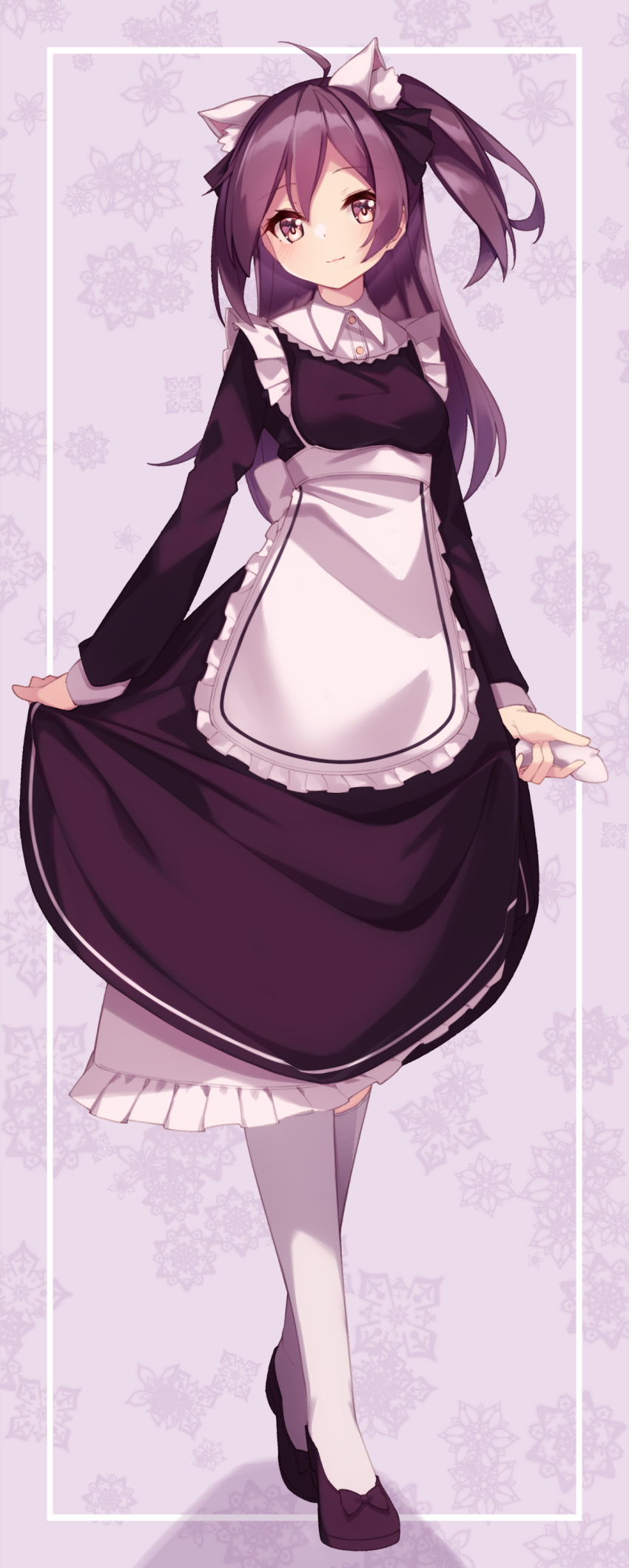 The Big ImageBoard (TBIB) - 1girl absurdres alternate costume animal ears apron black dress ...