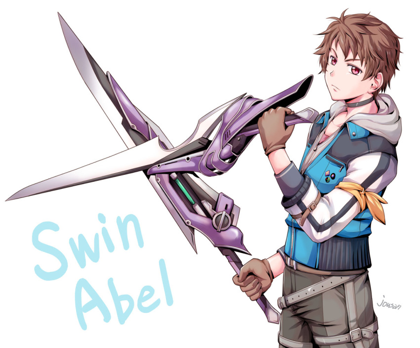 The Big ImageBoard (TBIB) - 1boy artist name brown hair choker dual ...