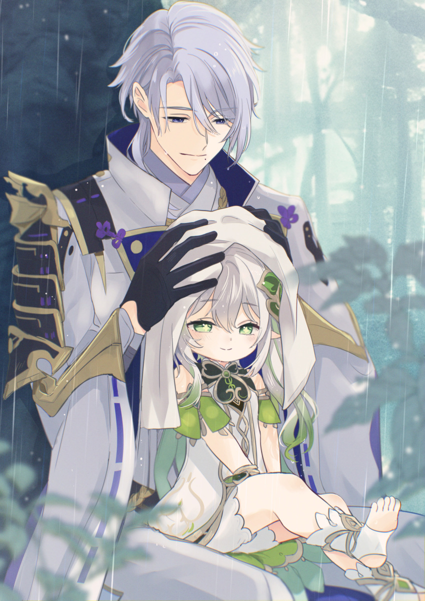 The Big ImageBoard (TBIB) - 1boy 1girl blue eyes blue hair blush feet ...